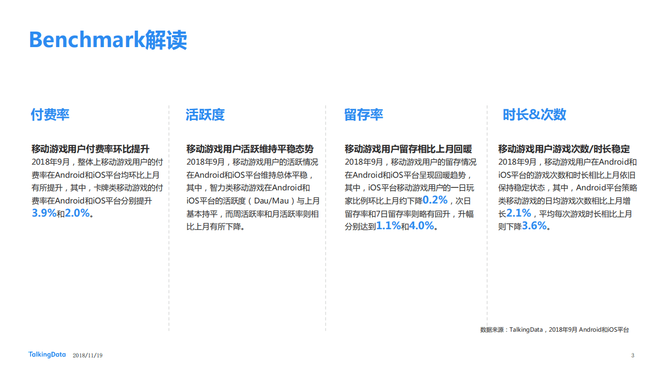 TalkingData：2018年9月移动游戏Benchmark(17页).pdf | 先导研报