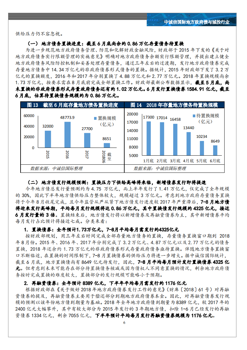 地方债与城投行业：债务置换收官之年，地方债发行何去何从.pdf | 先导研报