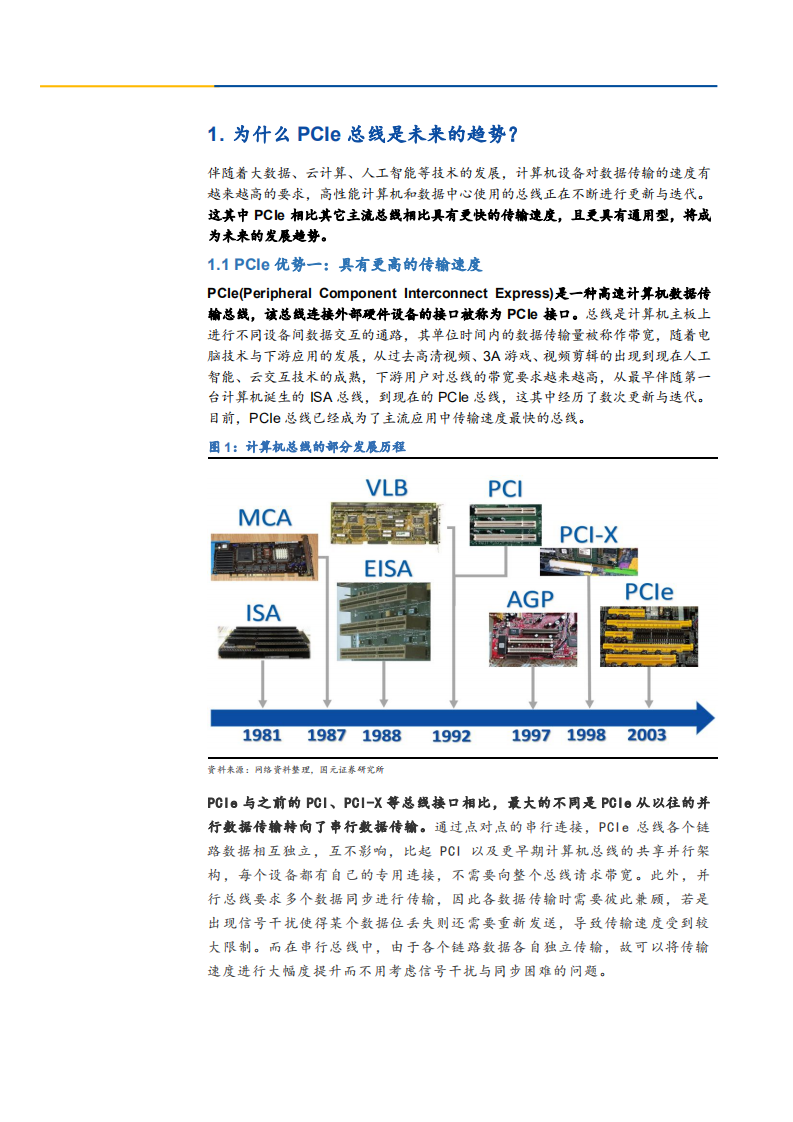 2021年 PCIe 优势及PCIe Retimer 芯片市场未来发展趋势分析报告.pdf | 先导研报