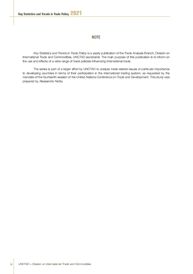 联合国贸发会议（UNCTAD）：2021年贸易政策主要统计数据和趋势分析.pdf | 先导研报