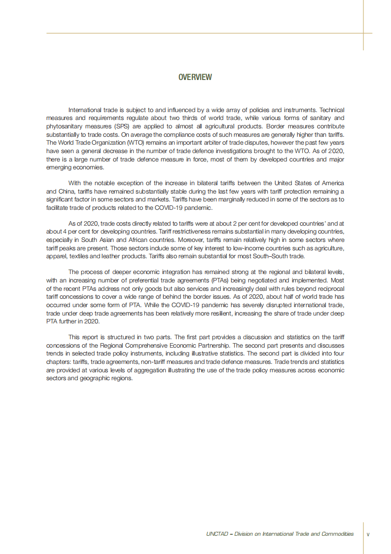 联合国贸发会议（UNCTAD）：2021年贸易政策主要统计数据和趋势分析.pdf | 先导研报