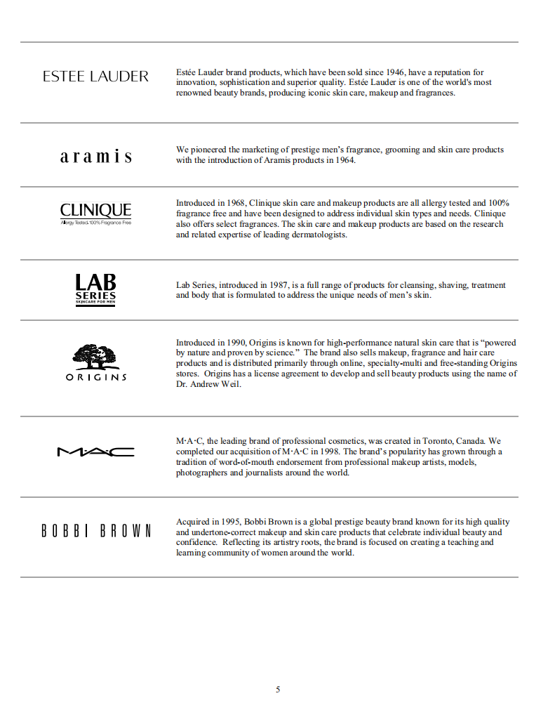 雅诗兰黛（Estee Lauder）2018年年度报告-财报（英文版）.pdf | 先导研报