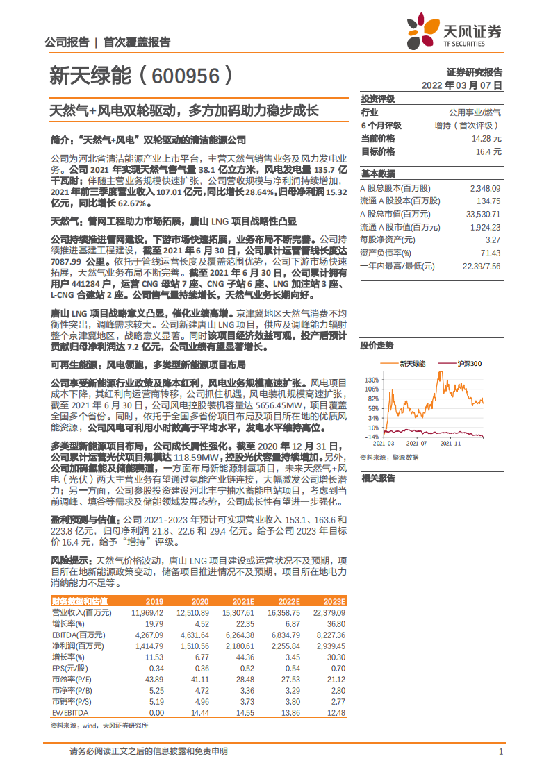 新天绿能-天然气+风电双轮驱动，多方加码助力稳步成长-220307.pdf | 先导研报