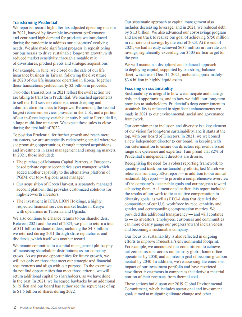 保德信金融集团（PRUDENTIAL FINANCIAL）2021年年度报告（英文版）.pdf | 先导研报