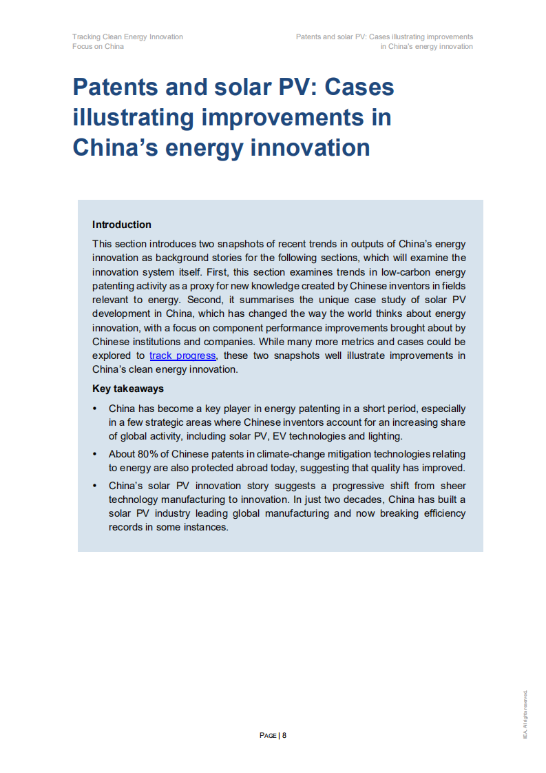 国际能源署(iea):2022年中国清洁能源创新报告(英文版)(93页) Pdf 先导研报 专业实时研报分享,行业研究报告下载,券商研报