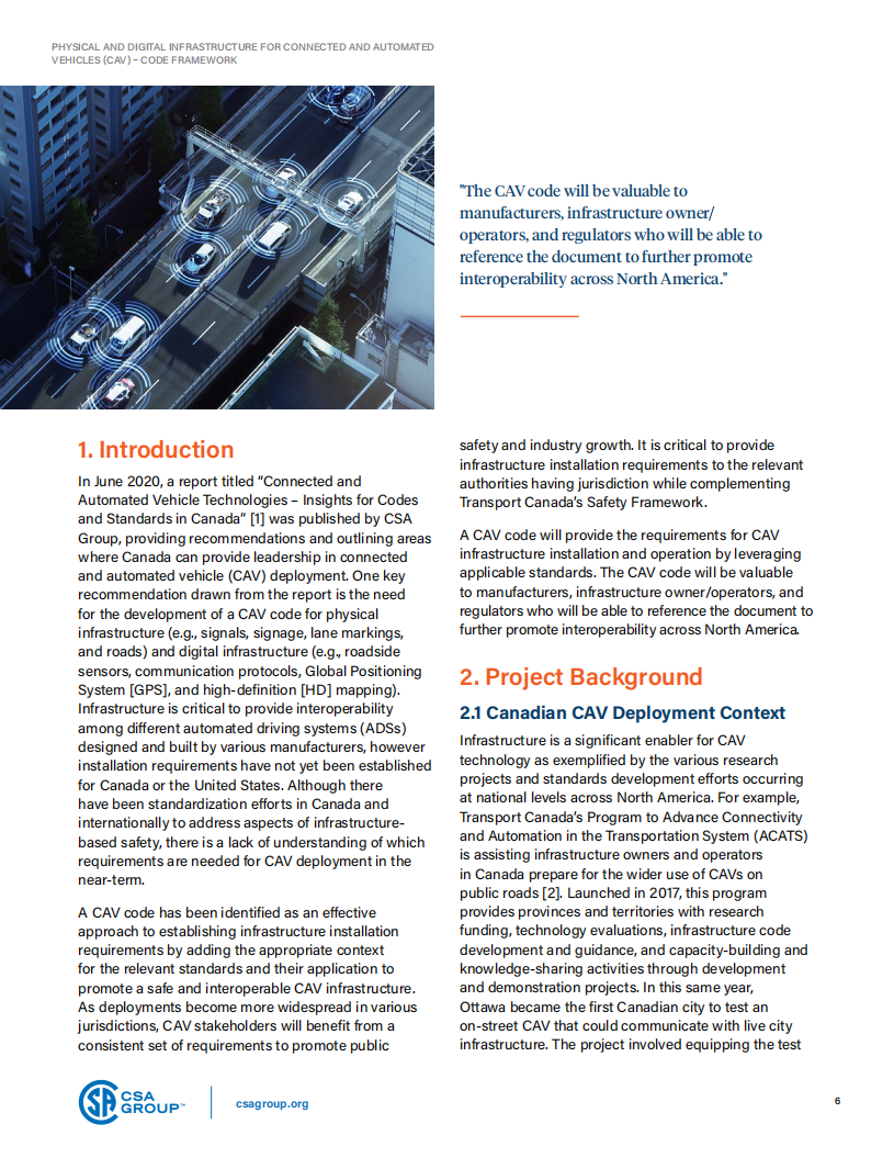 CSA Group：联网和自动驾驶汽车(CAV)的物理和数字基础设施（英文版）.pdf | 先导研报
