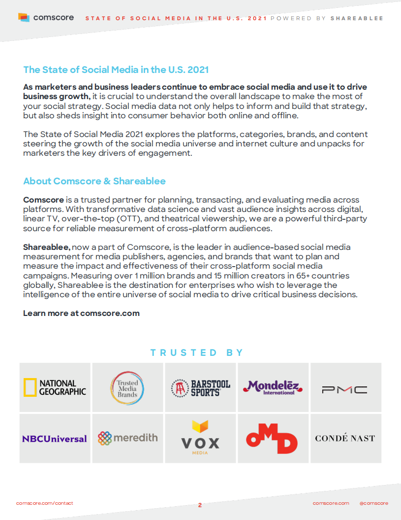 ComScore：2021年美国社交媒体趋势报告（英文版）.pdf | 先导研报