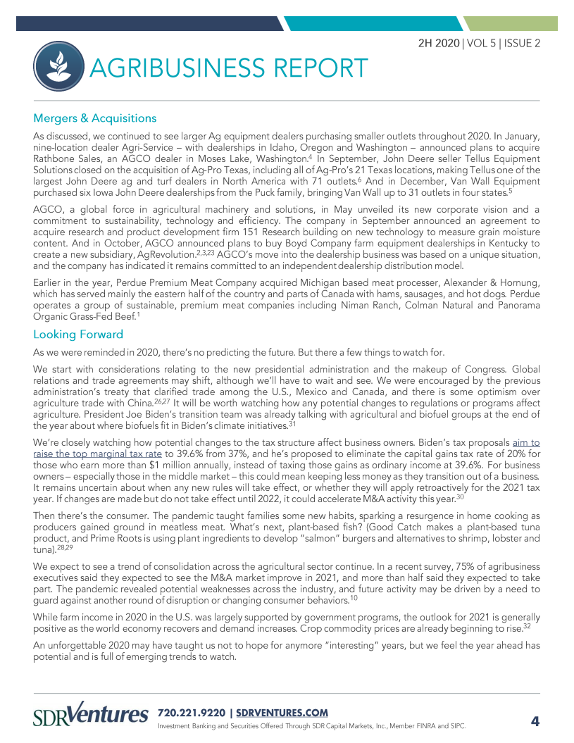 SDR Ventures：2020年下半年农业综合企业并购趋势报告（英文版）.pdf | 先导研报