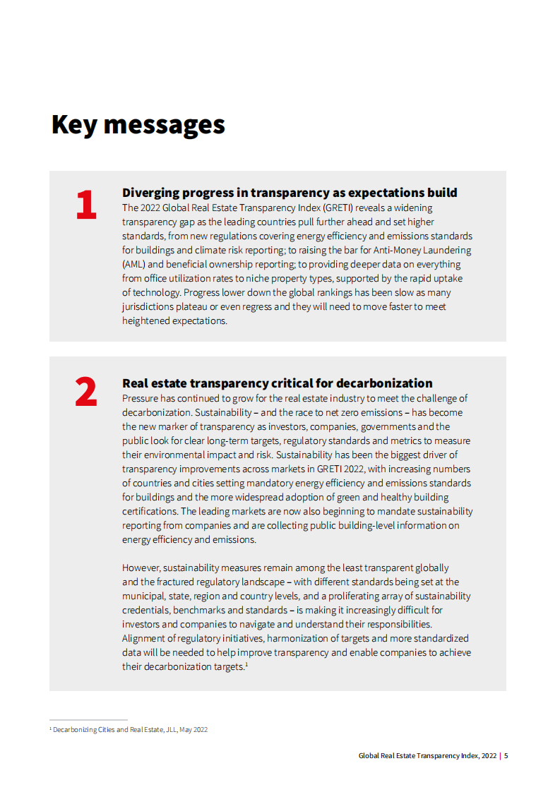 仲量联行（JLL）：2022年全球房地产透明度指数报告（英文版）.pdf | 先导研报