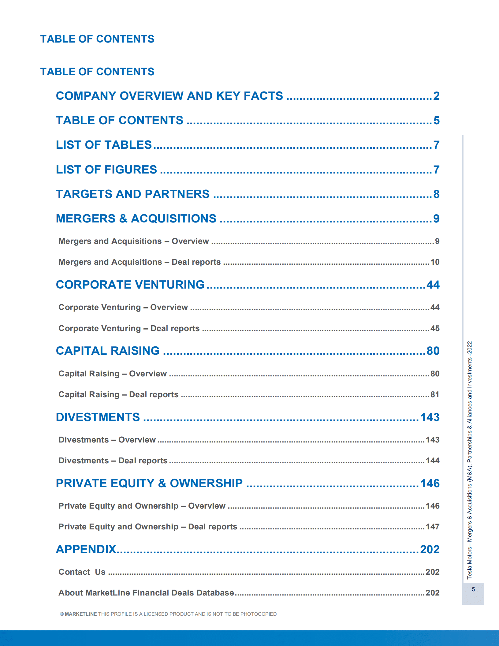 MarketLine：特斯拉（TESLA）公司并购、联盟与投资分析报告（英文版）.pdf | 先导研报