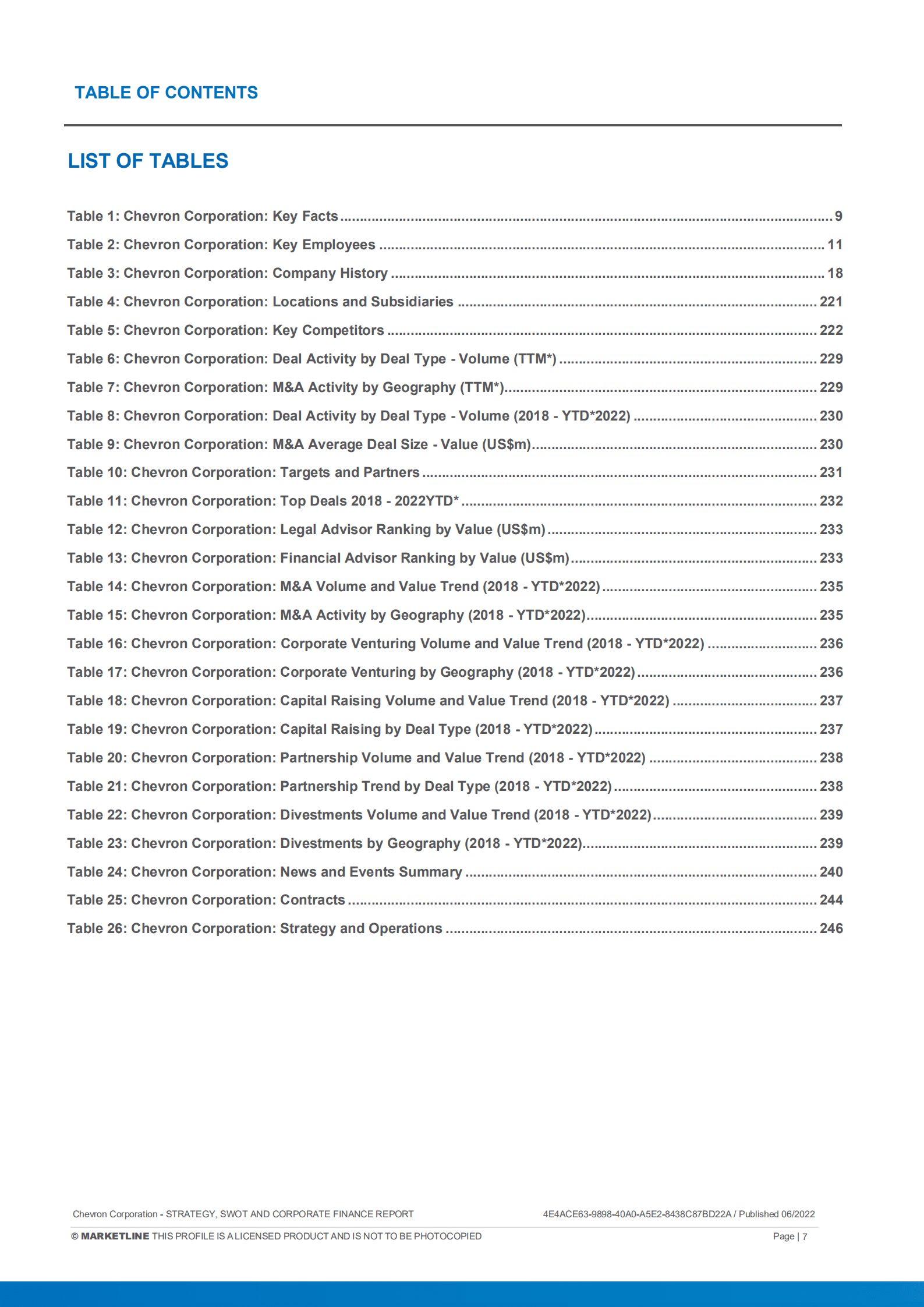 MarketLine：雪佛龙（CHEVRON）公司发展概况、SWOT与财务状况深度分析报告（英文版）.pdf | 先导研报