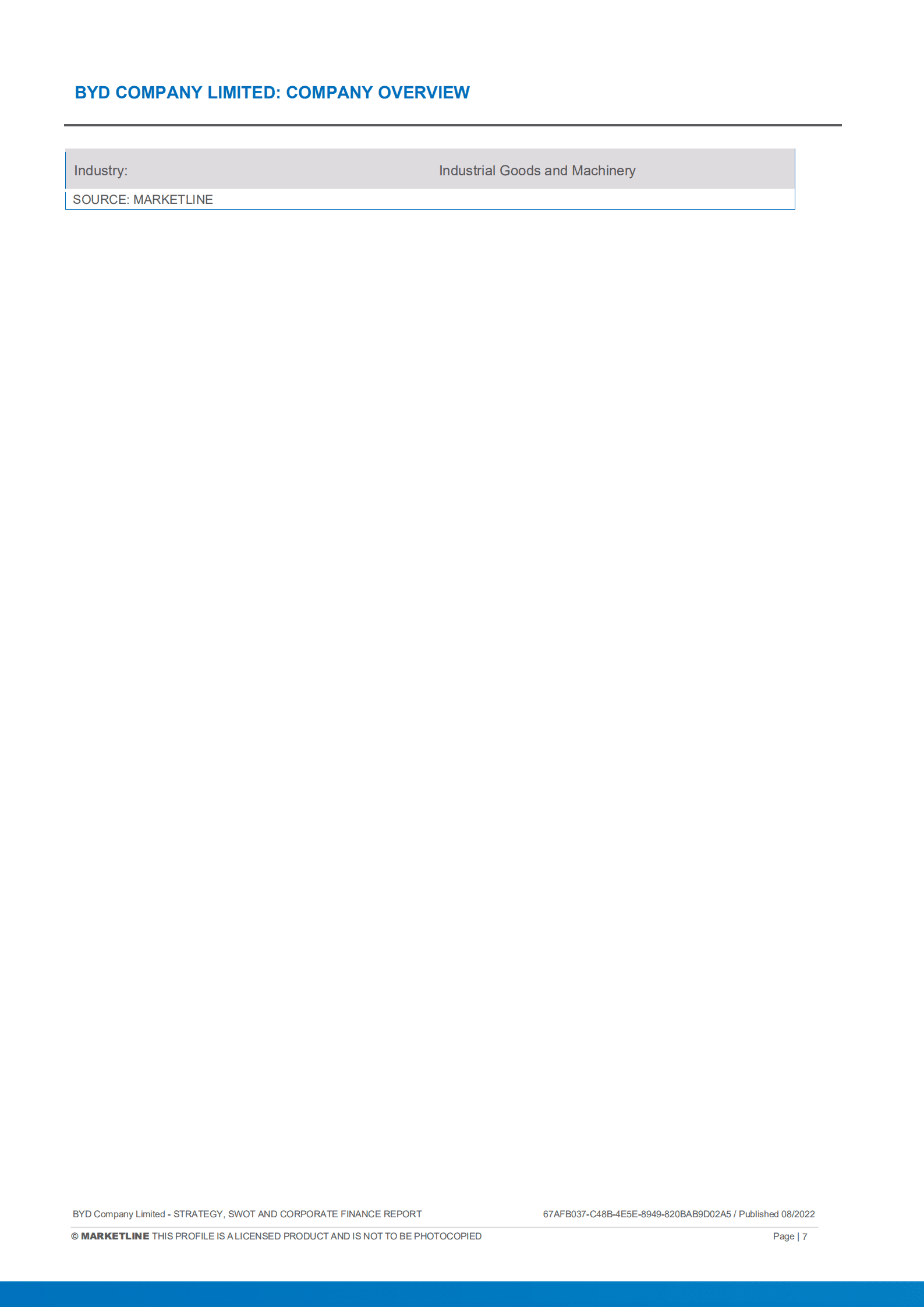 MarketLine：比亚迪公司发展概况、SWOT与财务状况深度分析报告（英文版）.pdf | 先导研报