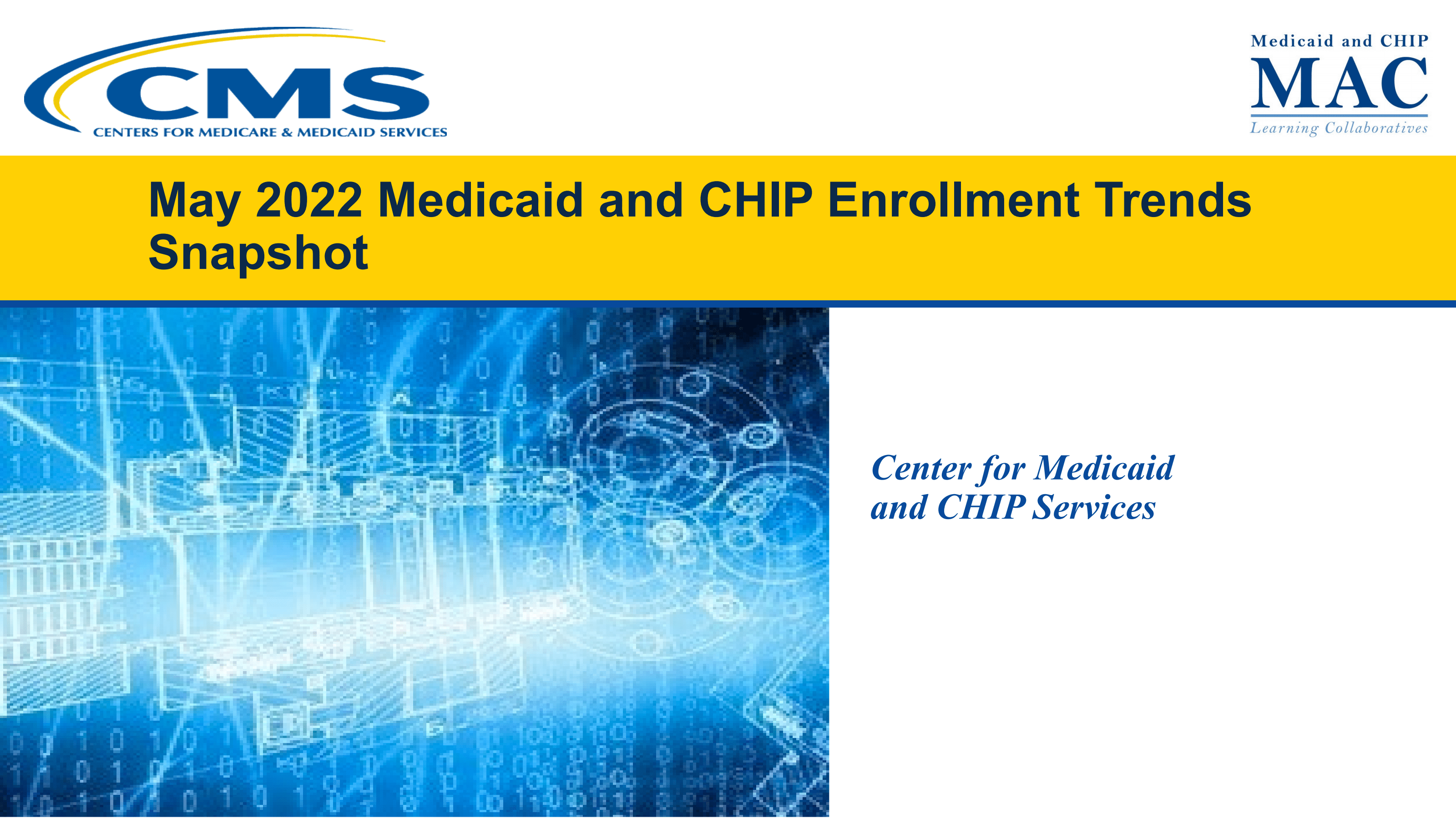 美国医疗保险和医疗补助服务中心（CMS）：2022年5月美国医疗补助计划和儿童医疗保险计划(CHIP)注册趋势报告（英文版）.pdf | 先导研报