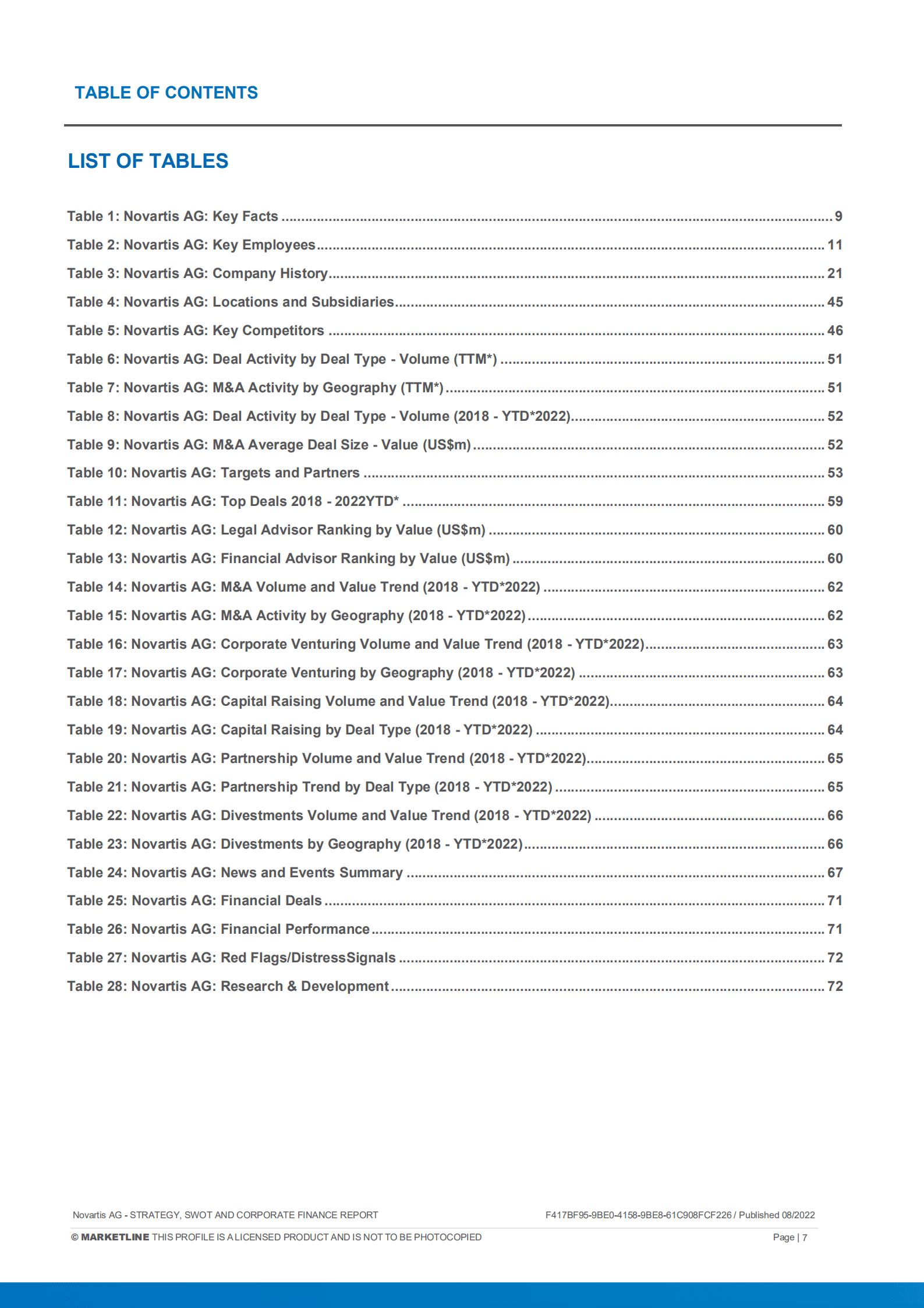 MarketLine：诺华公司（NOVARTIS）发展概况、SWOT与财务状况深度分析报告（英文版）.pdf | 先导研报