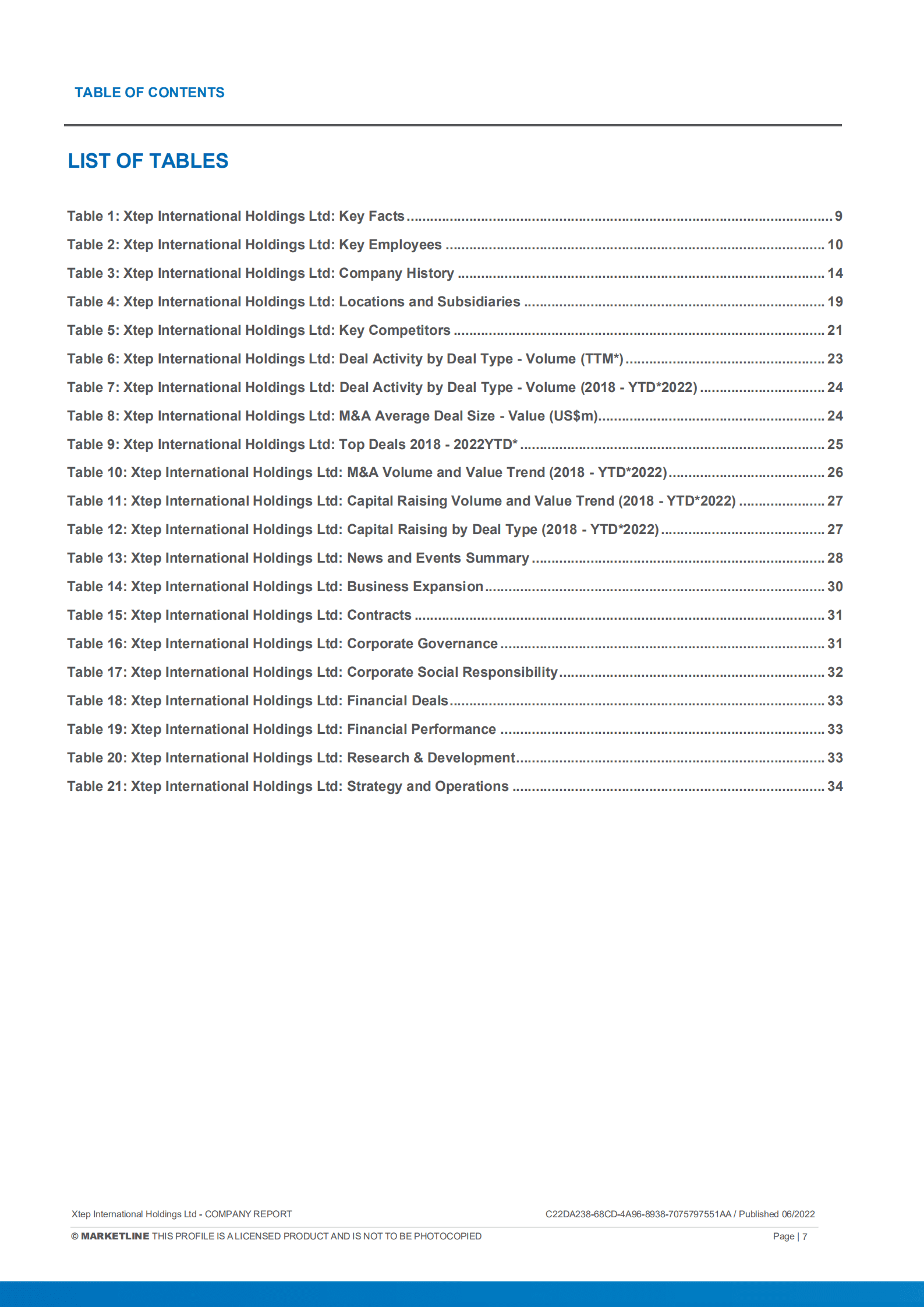 MarketLine：特步国际深度分析报告（英文版）.pdf | 先导研报