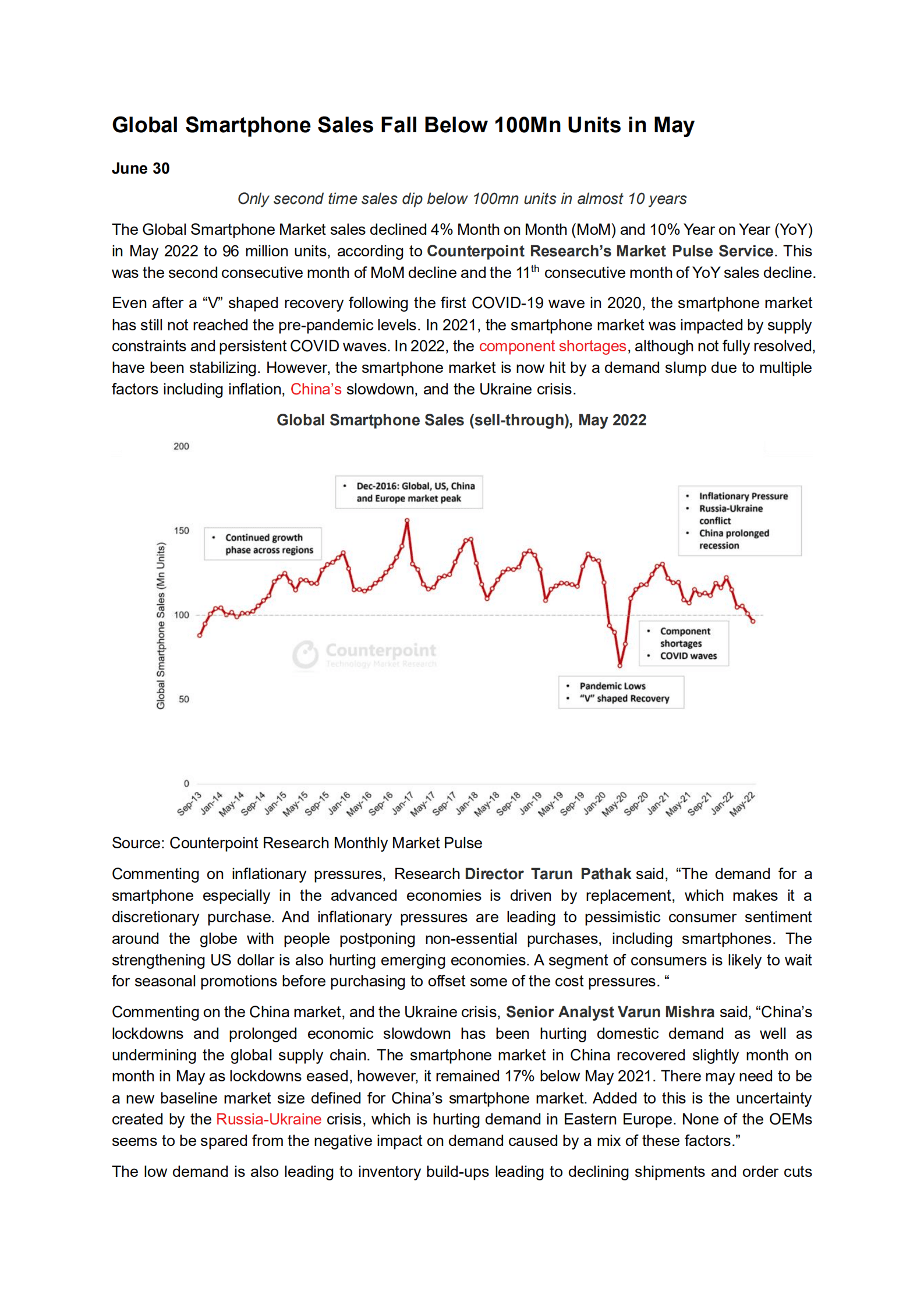 Counterpoint Research：2022年第二季度全球智能手机市场分析报告（英文版）.pdf | 先导研报