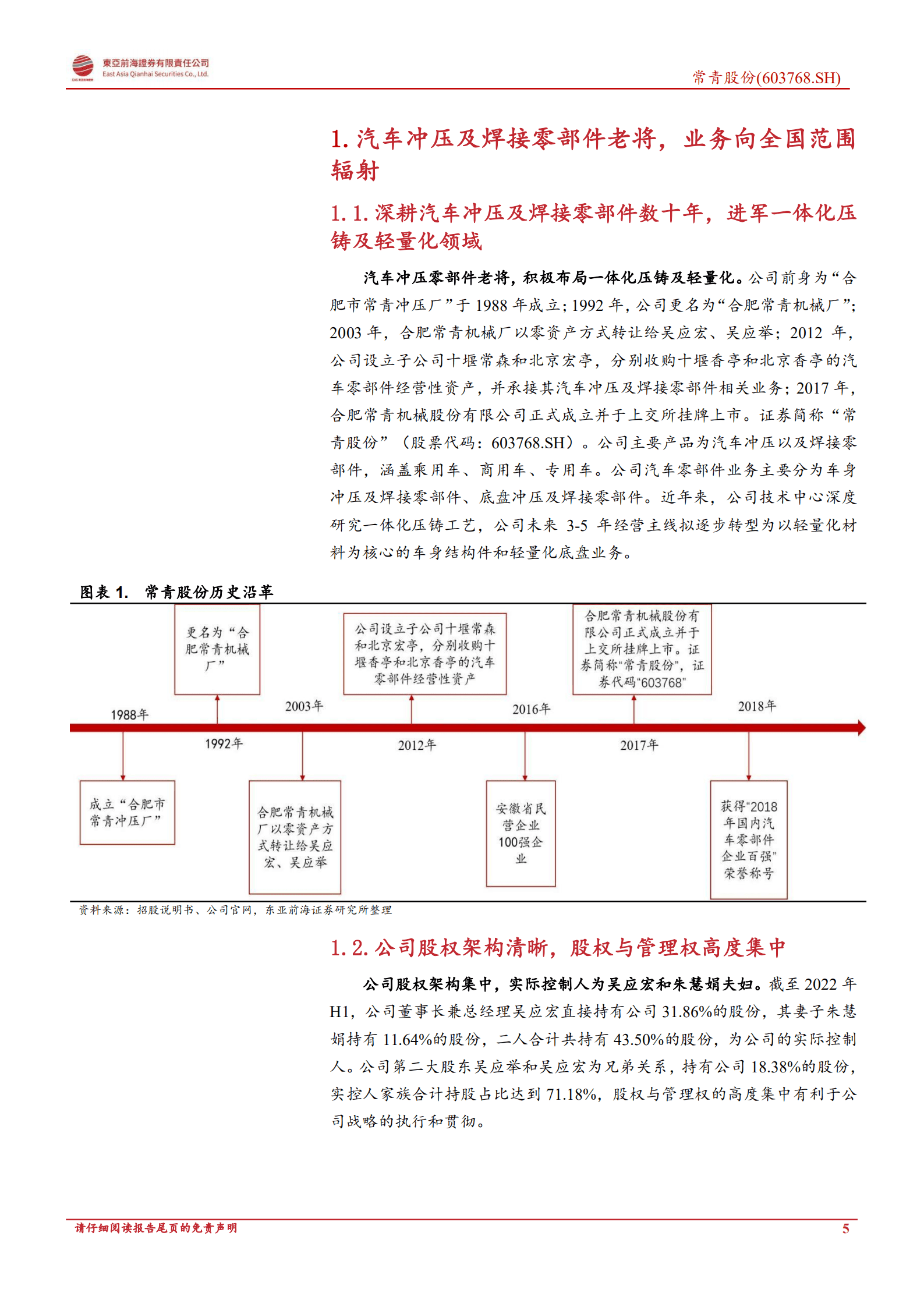 常青股份：汽车冲压及焊接领域老将，转型一体化压铸及轻量化-22091.pdf | 先导研报
