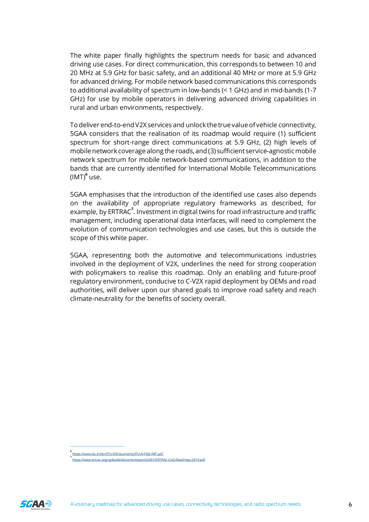 A Visionary Roadmap for Advanced Driving Use Cases Connectivity ...