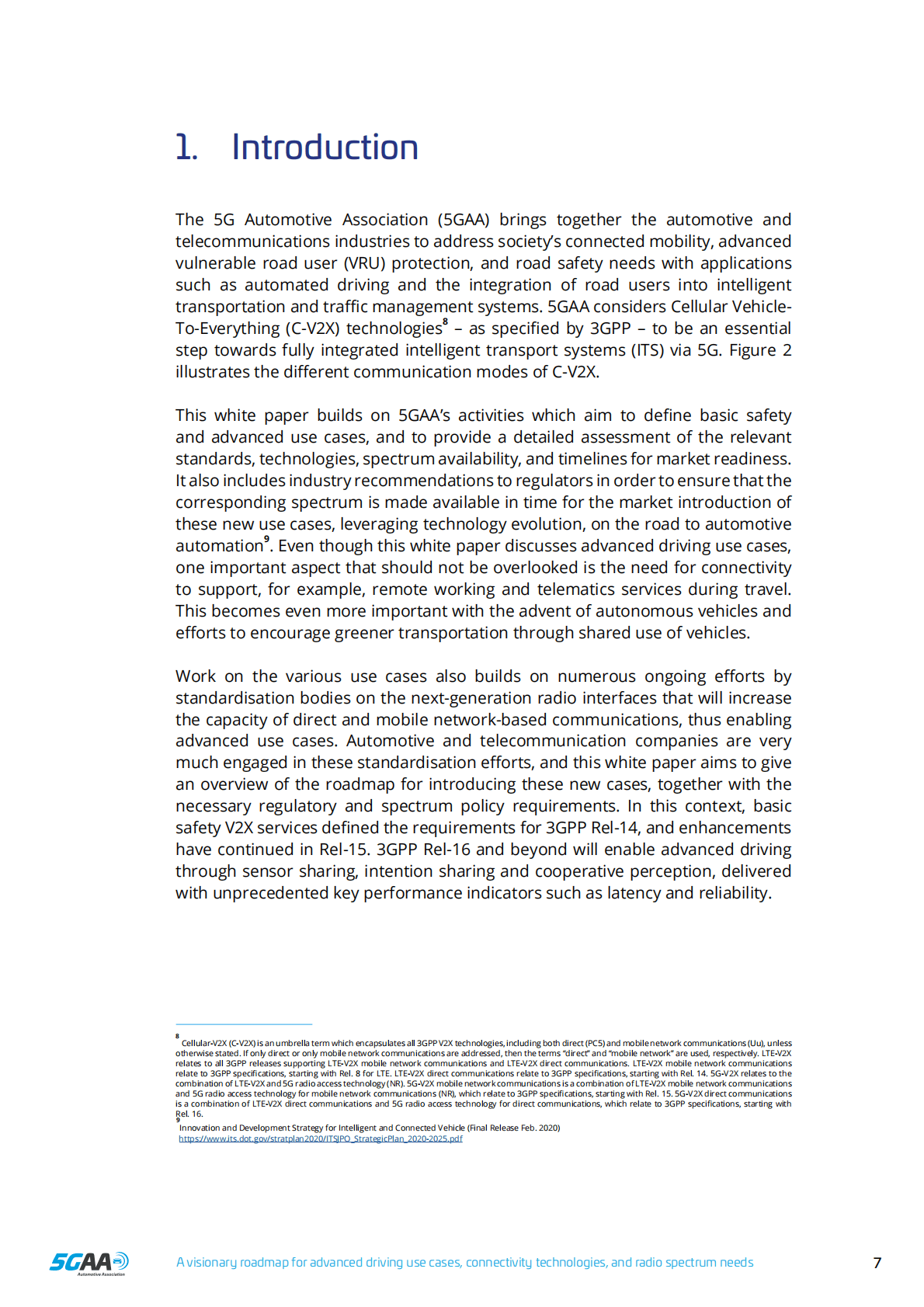 A Visionary Roadmap for Advanced Driving Use Cases Connectivity ...