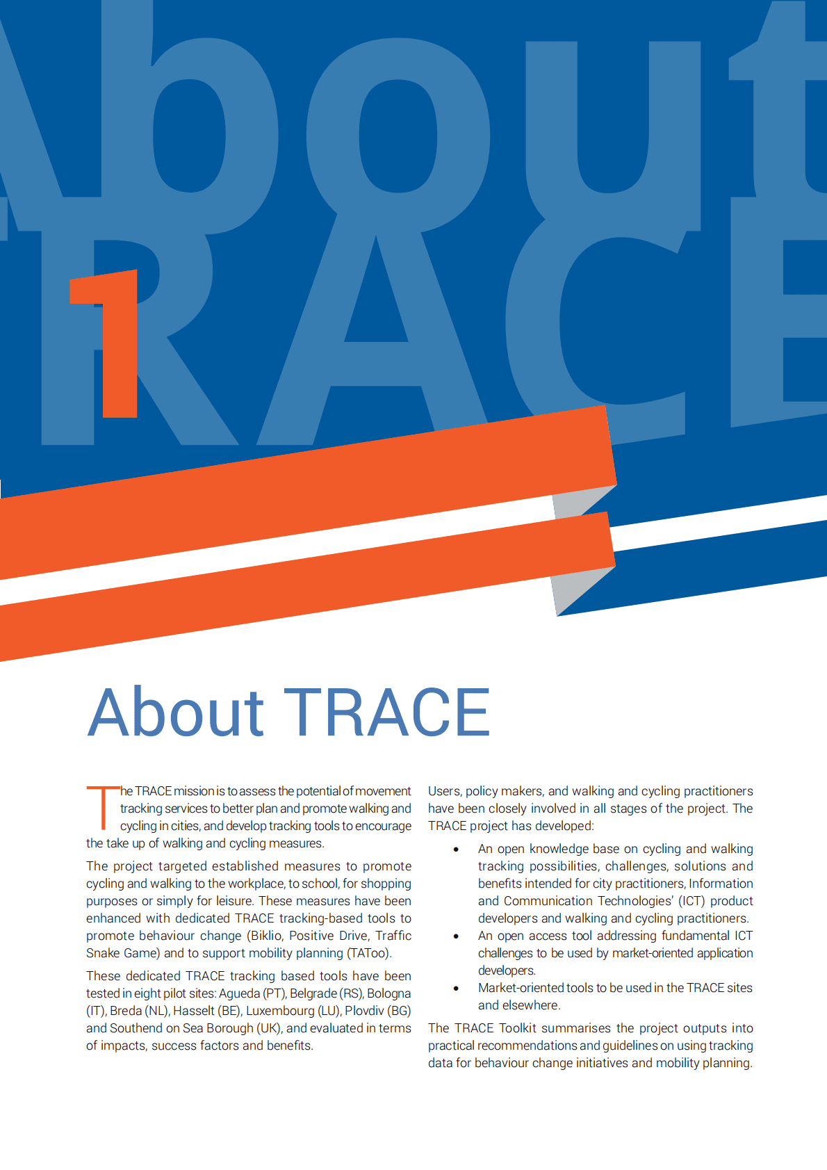 TRACE：TRACE工具包：跟踪步行和骑自行车以进行出行规划和行为改变的指南和建议【英文版】 | 先导研报