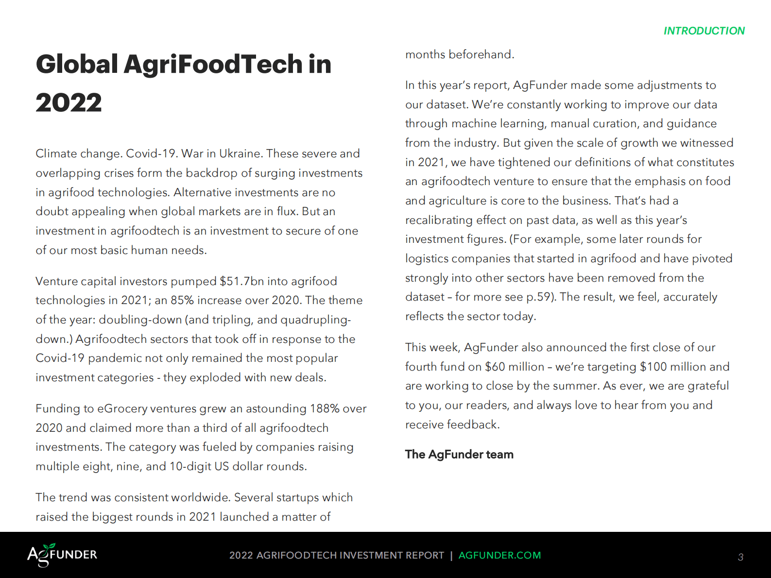 AgFunder：2022年农业食品科技投资报告【英文版】 | 先导研报
