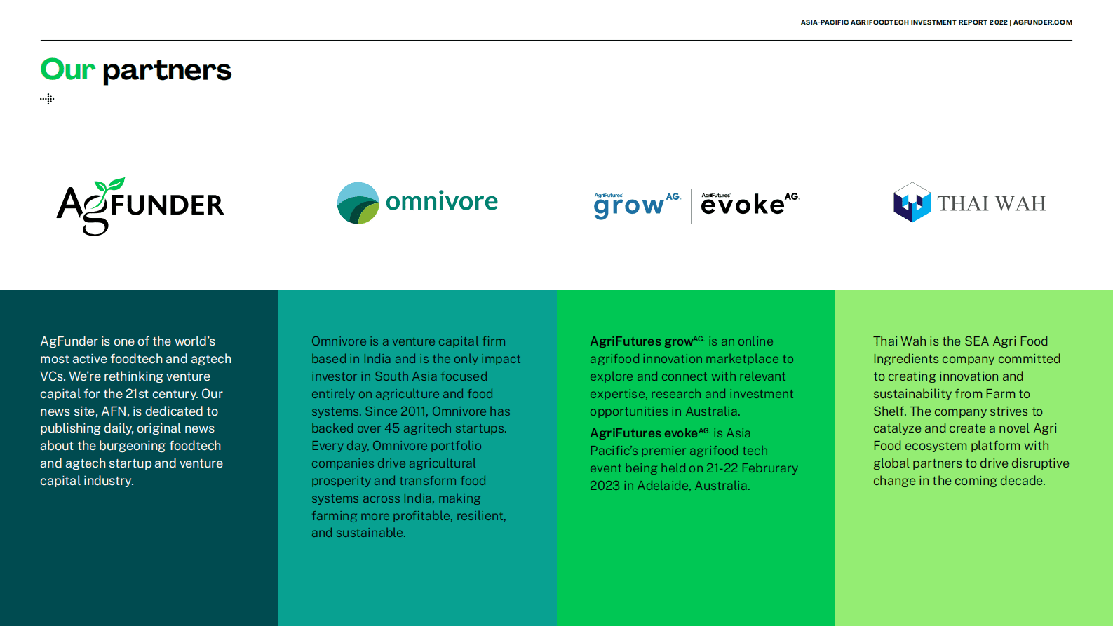 AgFunder：2022年亚太农业食品科技投资报告【英文版】 | 先导研报