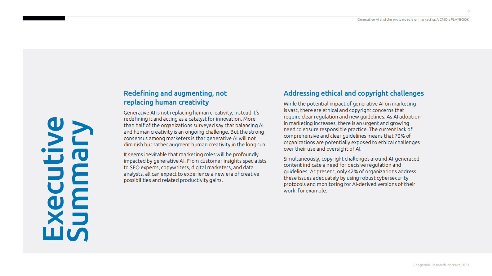 Capgemini：2023生成式人工智能与营销角色的演变&CMO的策略（英文版） | 先导研报